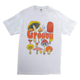 groovy mushroom graphic tee | Five Below