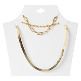 chain layered necklace set 3-pack | Five Below