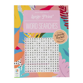 train your brain large print word searches | Five Below