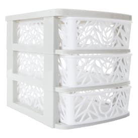 crystal cut 3-drawer mini organizer 7.5in | Five Below