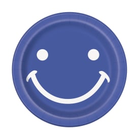 7in happy face paper dessert plates 8-count | Five Below