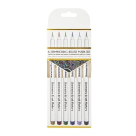shimmering brush markers 6-count | Five Below