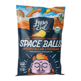 lesser evil® space balls interstellar cheddar puffs 5oz | Five Below