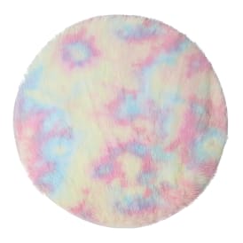 plush faux fur round rug 30in | Five Below