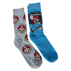nintendo® super mario™ mens crew socks 2-pack | Five Below