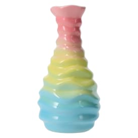 ombre rainbow ceramic glossy vase 5.31in | Five Below