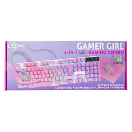 gamer girl 4-in-1 LED gaming combo | Five Below