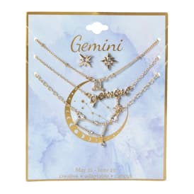 astrology charm necklaces & earrings 4-piece set | Five Below