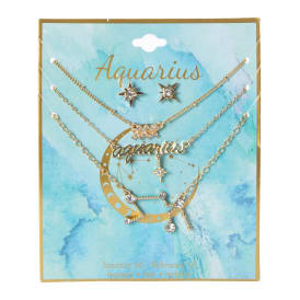 astrology charm necklaces & earrings 4-piece set | Five Below
