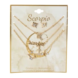 astrology charm necklaces & earrings 4-piece set | Five Below