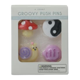 groovy push pins 4-count | Five Below