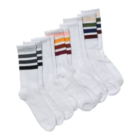 ladies classic striped crew socks 5-pack | Five Below
