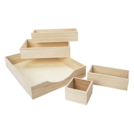 wooden desk organizers 5-piece set | Five Below