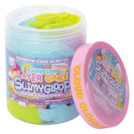slimygloop® rainbow layer cake scented premade slime 8oz | Five Below