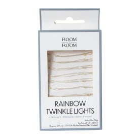 rainbow twinkle lights 12ft | Five Below