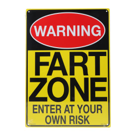 Warning: Fart Zone' Metal Sign | Five Below