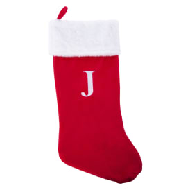 red monogram christmas stocking | Five Below