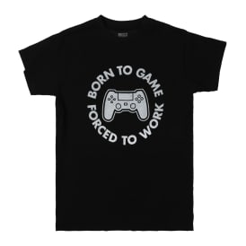 'born to game, forced to work' graphic tee | Five Below