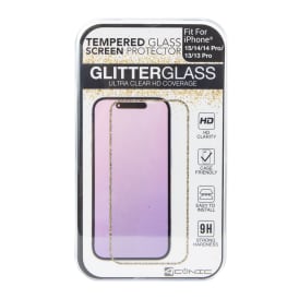 Tempered Glass Glitter Screen Protector For iPhone 15®/14®/14 Pro®/13 ...