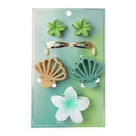 Seashell & Flower Hair Clips 7-Pack | Five Below