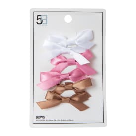 Mini Satin Hair Bows 6-Count | Five Below
