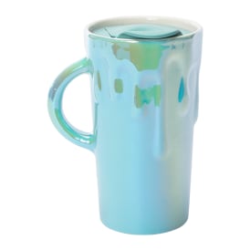Iridescent Drip Mug With Lid 16oz | Five Below