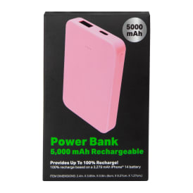 5000mAh Slim Solid Rechargeable Power Bank | Five Below