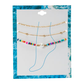 Under The Sea Beaded Anklet 3-Count | Five Below
