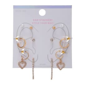 Assorted Ear Cuff & Earring Stacker Set 6-Pack | Five Below