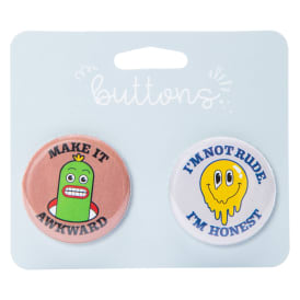 Novelty Button Pins 2-Count | Five Below