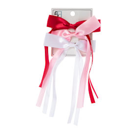 Assorted Long Satin Hair Bows 3-Count | Five Below