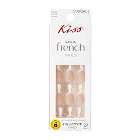 Kiss® Salon French Demure Full-Cover Nails 24-Count | Five Below