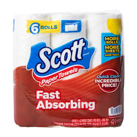 Scott® Fast Absorbing Paper Towels 6-Pack | Five Below