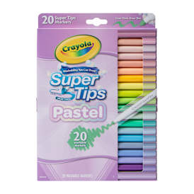 Crayola® Super Tips Pastel Washable Markers 20-Count | Five Below