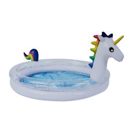 Splash Bash™ Glitter Unicorn 2-Ring Inflatable Pool | Five Below